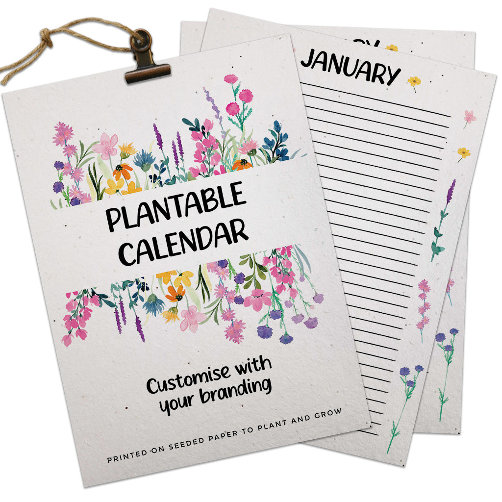 Seed Paper A6 Plantable Calendar - Little Green Paper Shop